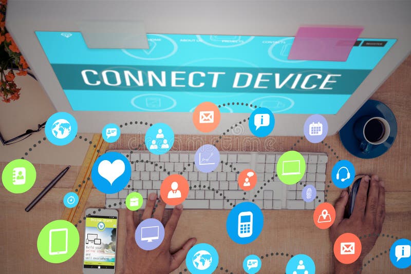 Composite Image of Colourful Icons Stock Illustration - Illustration of ...