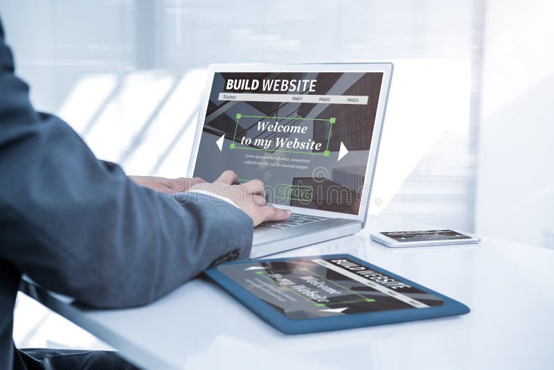 Composite Image of Composite Image of Build Website Interface Stock ...