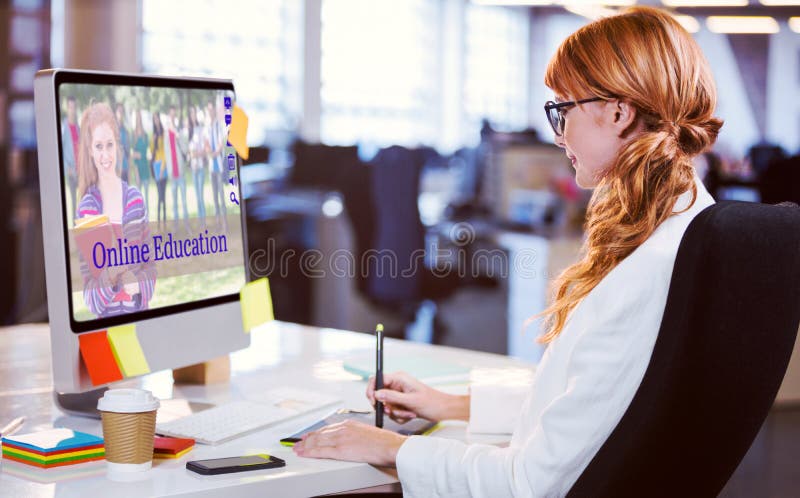 Composite Image of Composite Image of Students for Online Courses Stock ...