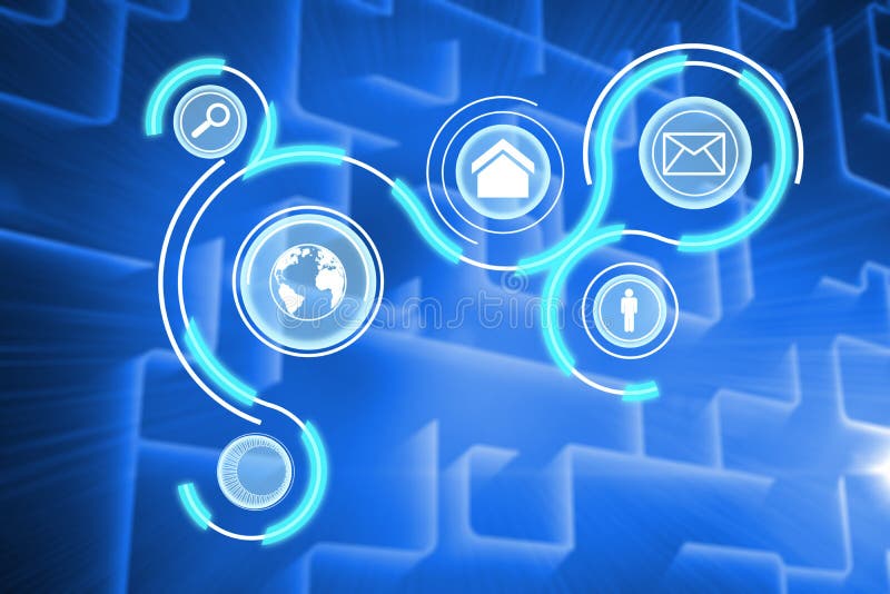 Composite Image of Computer Applications Stock Illustration ...