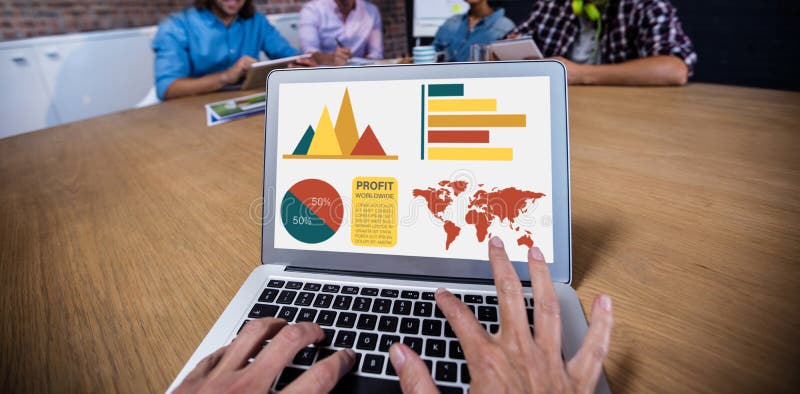 Composite Image of Computer Generated Image of Business Presentation ...