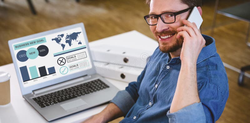 Composite Image of Computer Generated Image of Business Presentation ...