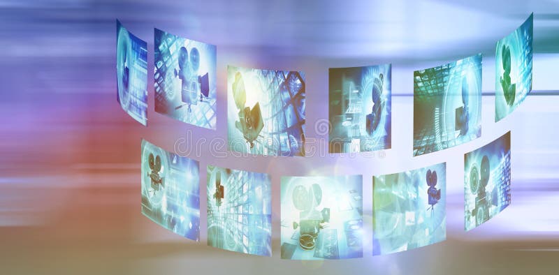 Composite Image of Computer Generated Image of Various Device Screens ...