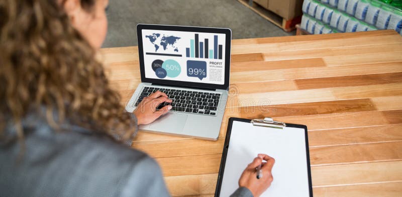 Composite Image of Computer Graphic Image of Business Presentation ...