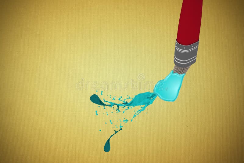 Composite Image of Computer Graphic Image of Red Paintbrush Stock ...