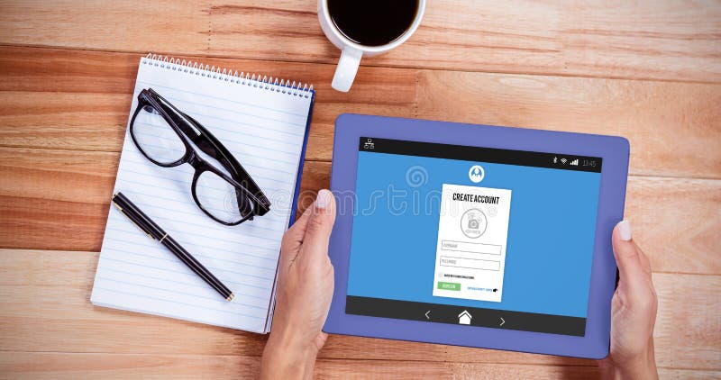 Composite Image of Computer Register Page Stock Image - Image of ...