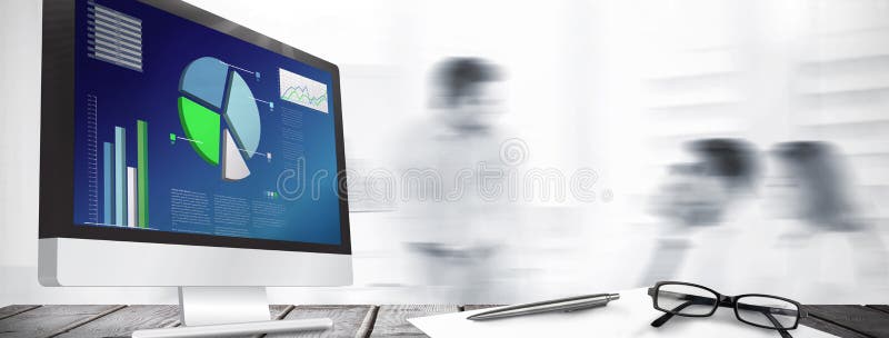 Composite Image of Computer Screen Stock Image - Image of business ...