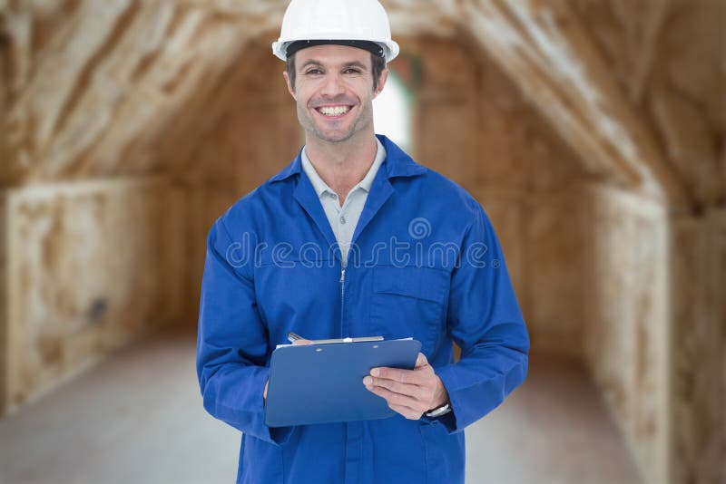 Composite Image of Confident Supervisor Writing Notes Stock Image ...