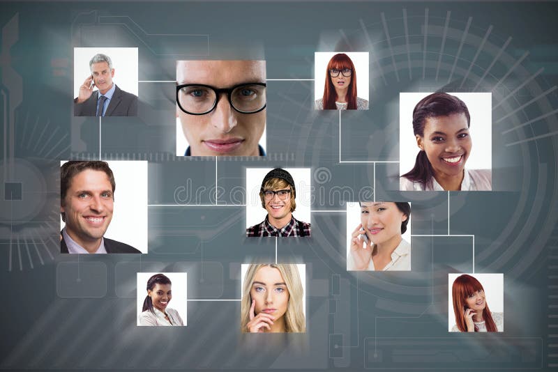 Composite Image of Connection between People Stock Image - Image of ...