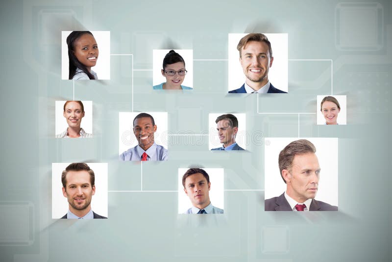 Composite Image of Connection between People Stock Photo - Image of ...