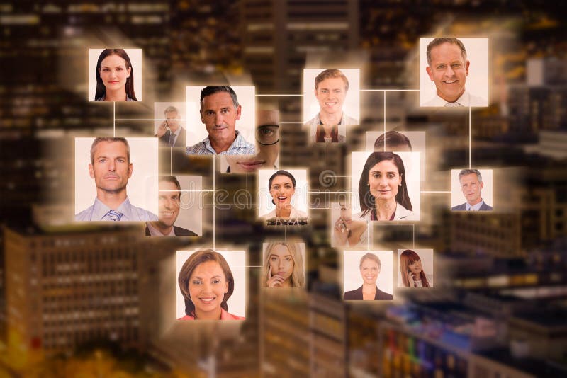 Composite Image of Connection between People Stock Photo - Image of ...
