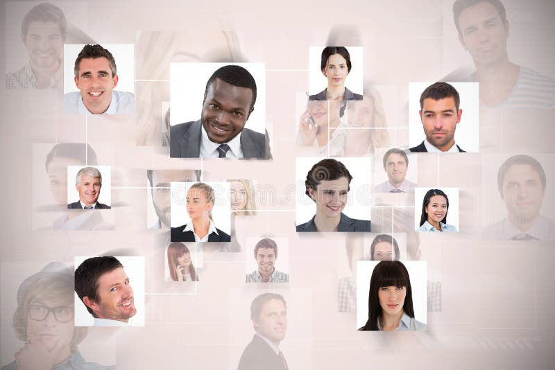 Composite Image of Connection between People Stock Photo - Image of ...