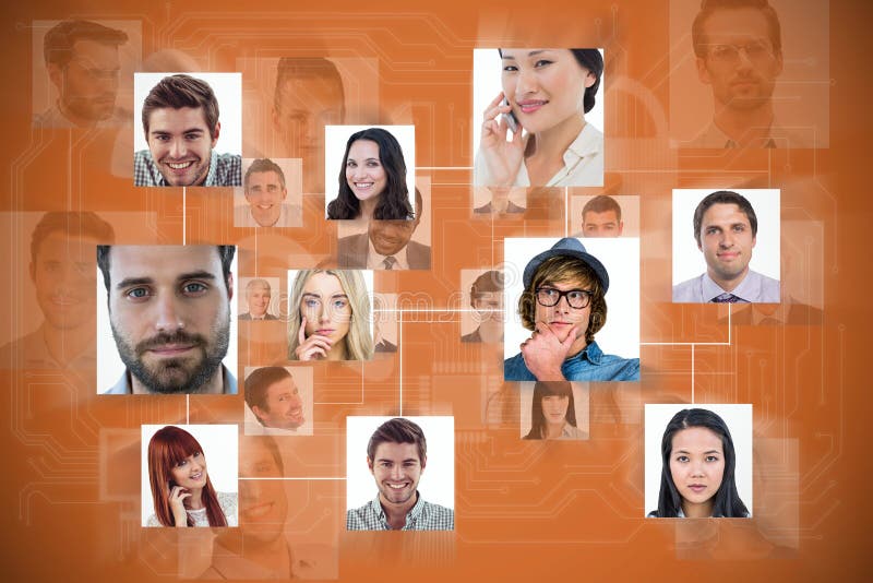 Composite Image of Connection between People Stock Image - Image of ...