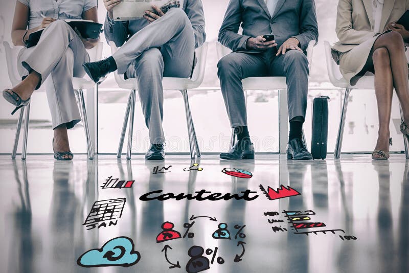 Two Content Business People Trying To Understand Figures Stock Image ...