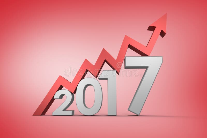 Composite Image of 3D Digitally Generated Number with Arrow Stock ...