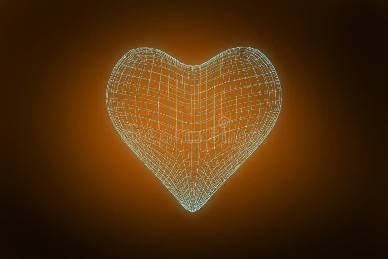 Composite Image of 3d Illustration of Blue Heart Shape Stock ...