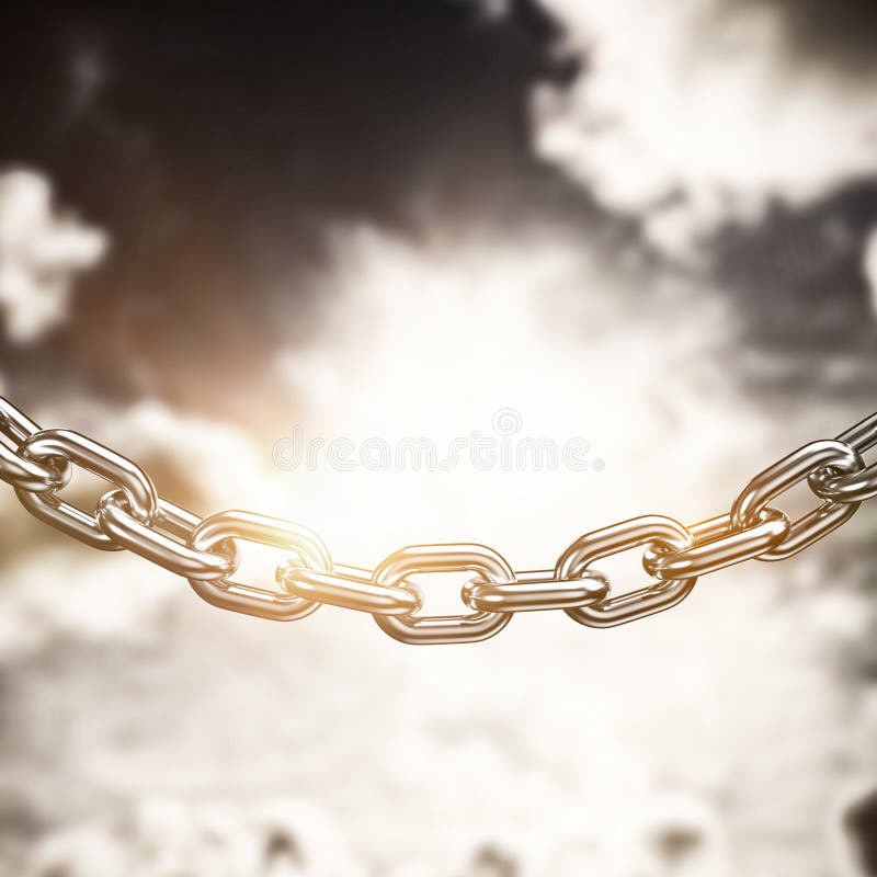 Composite Image of 3d Image of Linked Chain Stock Illustration ...