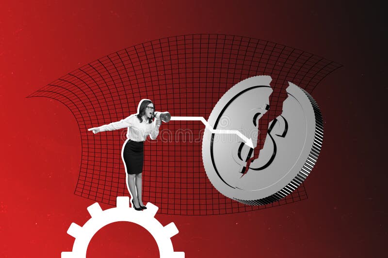 Composite Image Design Trend Artwork Collage of Strategy Development ...