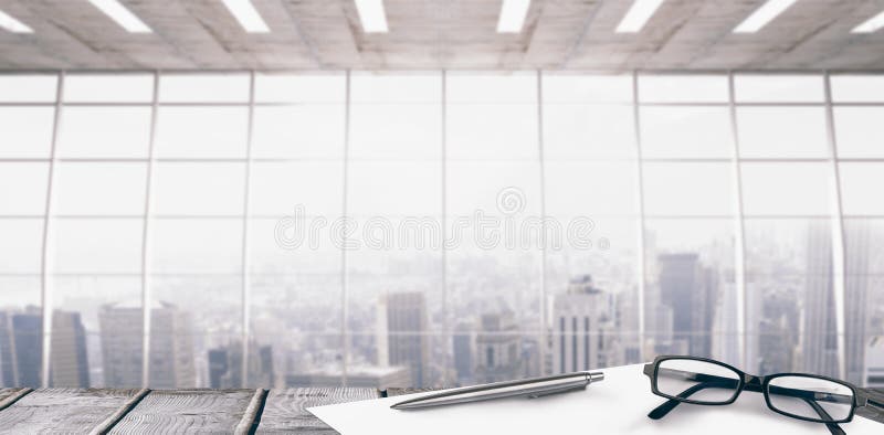 Composite image of desk stock illustration. Illustration of reading ...