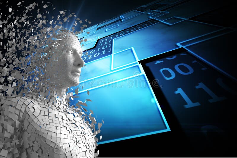 Composite Image of Digital Body in 3d Stock Image - Image of control ...