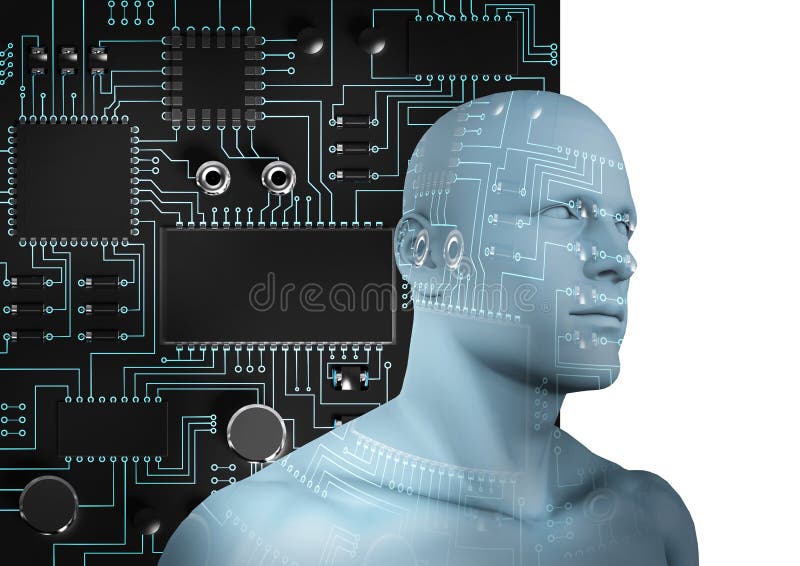 Composite Image of Digital Composite of Human Figure Stock Illustration ...