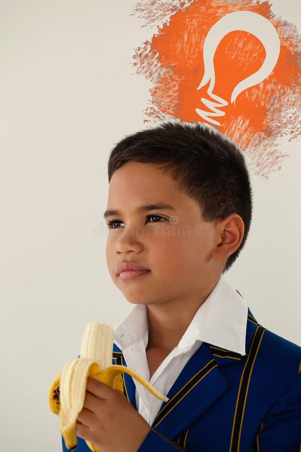 Composite Image of Digital Composite Image of Light Bulb on Blue Spray ...