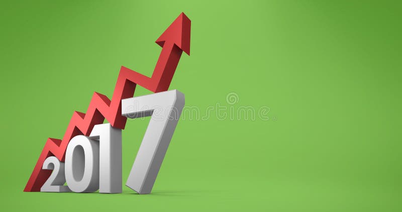Composite Image of Digital Composite of Numbers with Arrow Stock ...
