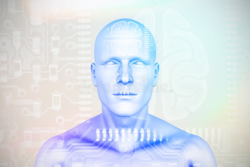 Composite Image of Digital Image of Human Figure 3D Stock Illustration ...