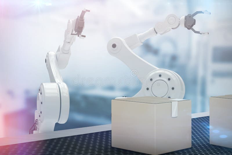 Composite Image of Digital Image of Robotic Hand with Claw 3d Stock ...