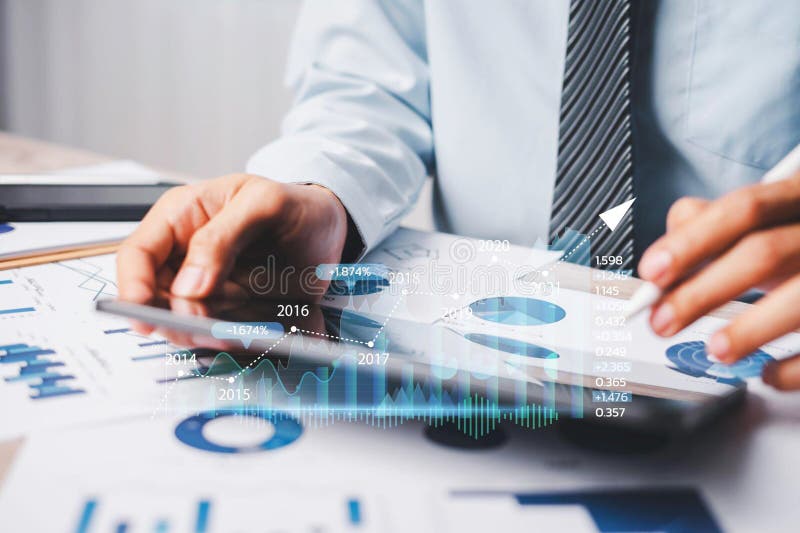 Composite Image of Digital Tablet and Virtual Screen Showing Foreign ...