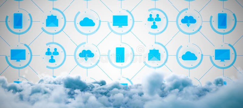 Composite Image of Digitally Composite Image of Storm Clouds Stock ...