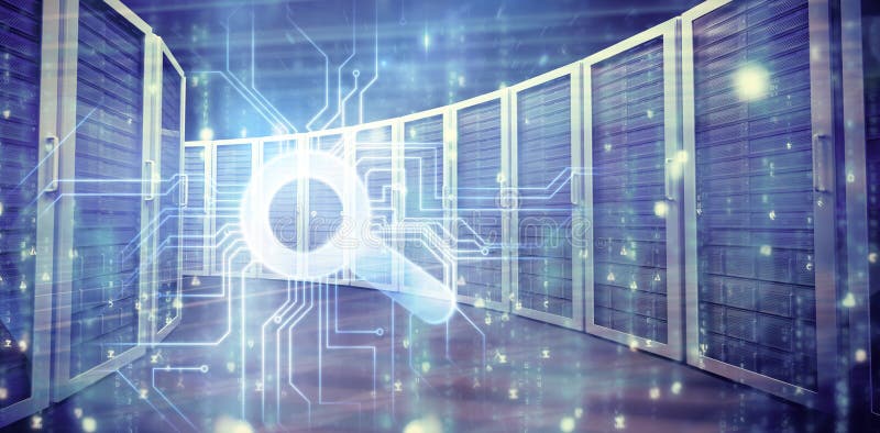 Composite Image of Digitally Generated Black and Blue Matrix Stock ...