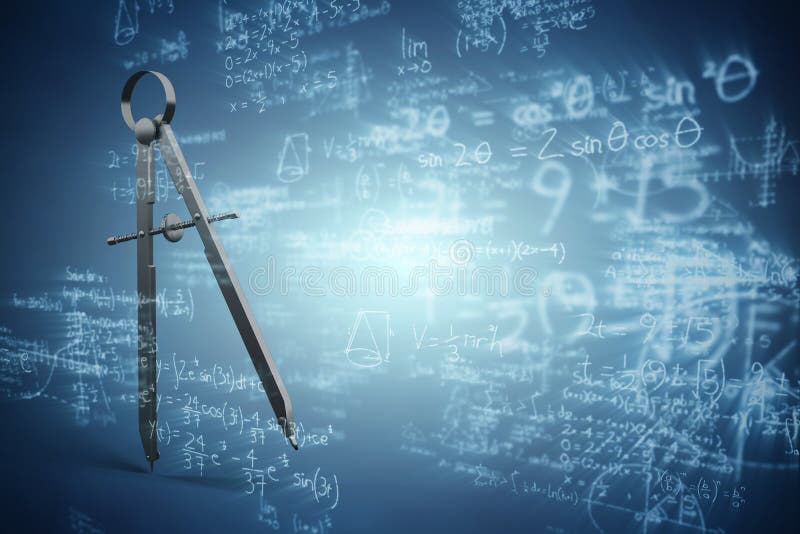 Composite Image of Digitally Generated Image of Drawing Compass Stock ...