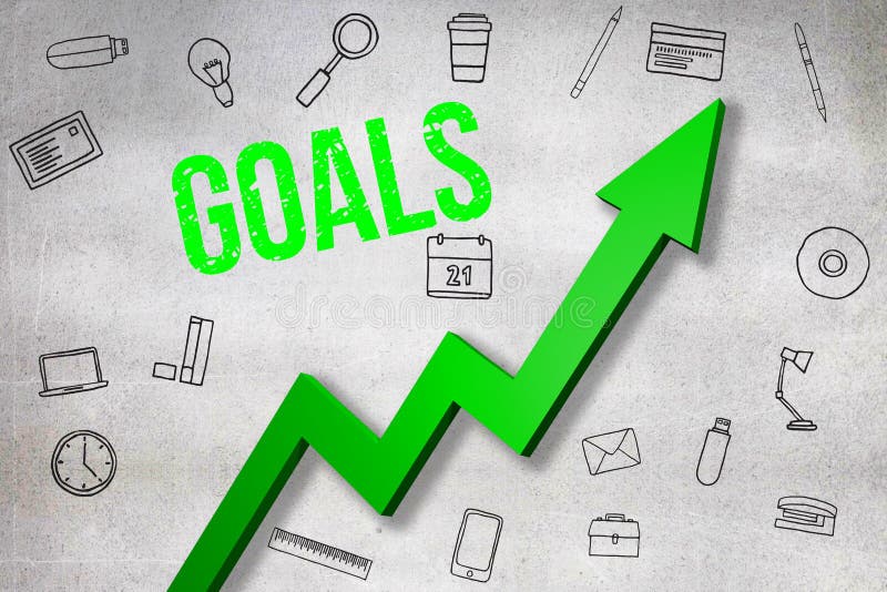 Composite Image of Digitally Generated Image of Goal Text Stock ...