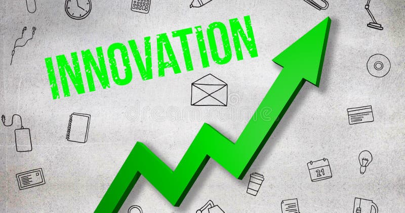 Composite Image of Digitally Generated Image of Innovation Text Stock ...