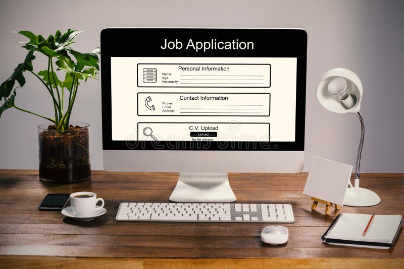 Composite Image of Digitally Generated Image of Job Application Stock ...