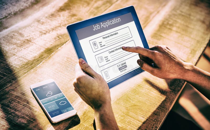 Composite Image of Digitally Generated Image of Job Application Stock ...