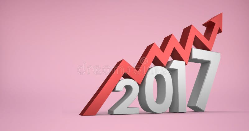 Composite Image of Digitally Generated Image of Number with Arrow ...