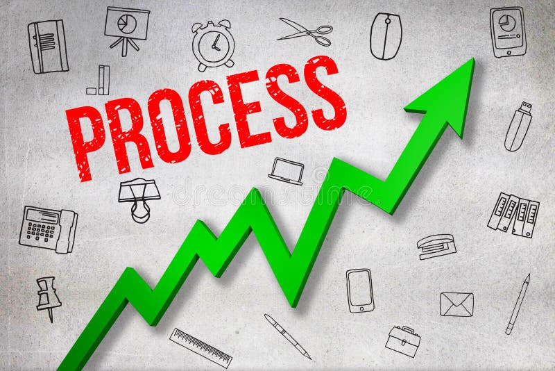 Composite Image of Digitally Generated Image of Process Text Stock ...
