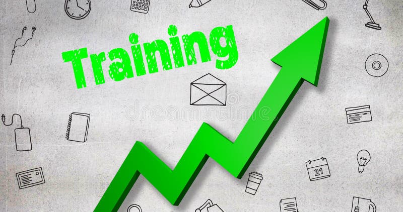 Composite Image of Digitally Generated Image of Training Text Stock ...
