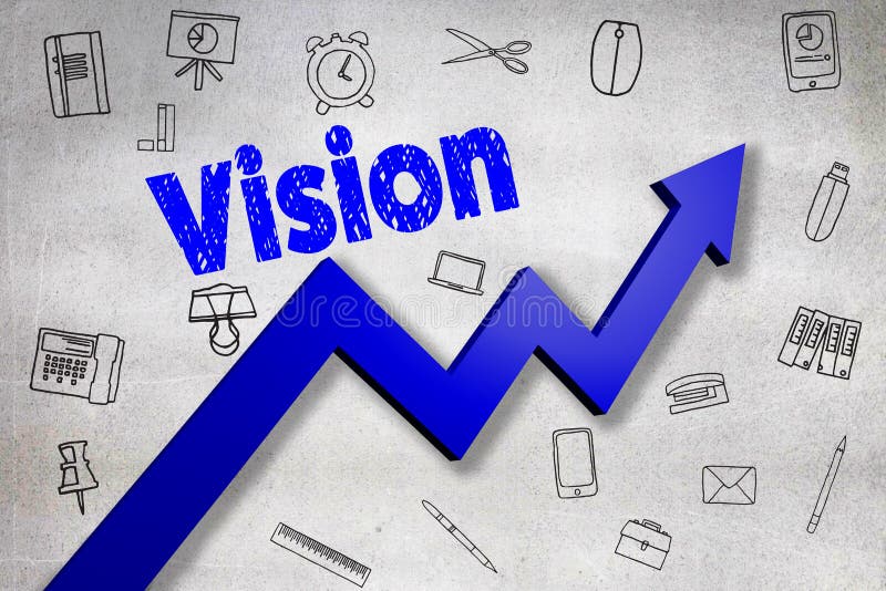 Composite Image of Digitally Generated Image of Vision Text Stock ...