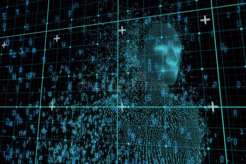 Grey Matrix with Shadow on White Background Stock Illustration ...