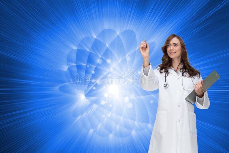 Composite Image of Doctor Pointing Stock Image - Image of person ...