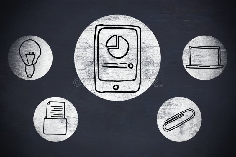 Composite Image of Draw of Multiple Device and Object Stock ...
