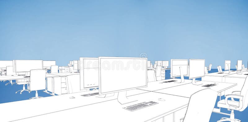 Composite Image of Draw of an Open Space Stock Illustration ...