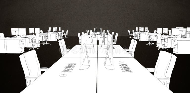 Composite Image of Draw of an Open Space Stock Illustration ...