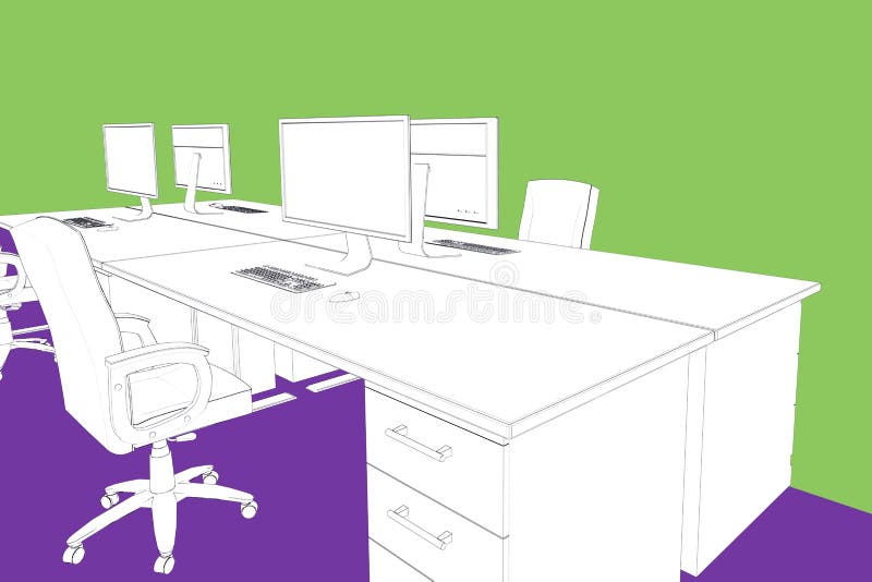 Composite Image of Draw of an Open Space Stock Illustration ...