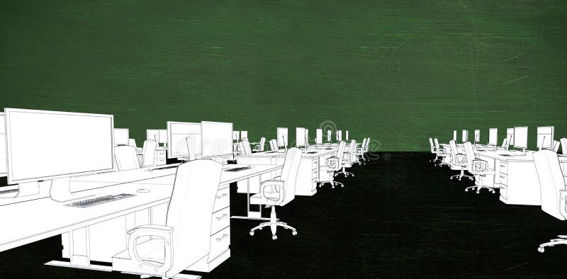 Composite Image of Draw of an Open Space Stock Illustration ...