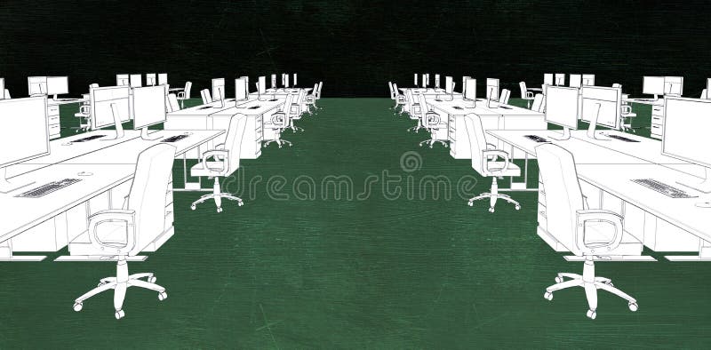 Composite Image of Draw of an Open Space Stock Illustration ...