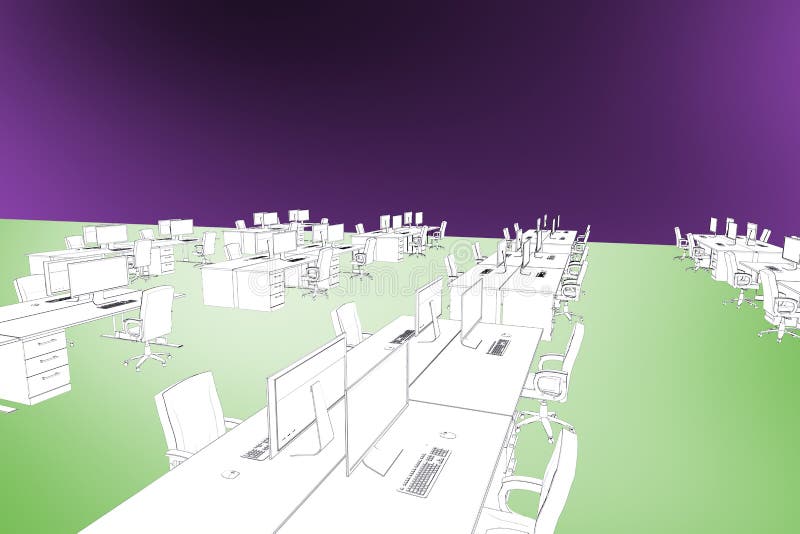 Composite Image of Draw of an Open Space Stock Illustration ...